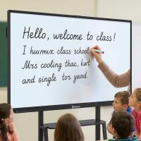 China 65 Inch 4K Interactive Smart Board QM-65HY Mobile Stand Bundle Classroom Accessibility Display for sale