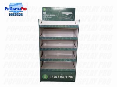 China Custom Cardboard Floor Displays LED Lights Lightweight Paper For Christmas Decoration for sale