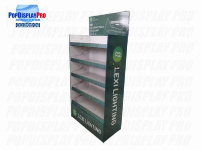 China Custom Cardboard Floor Displays LED Lights Lightweight Paper For Christmas Decoration for sale