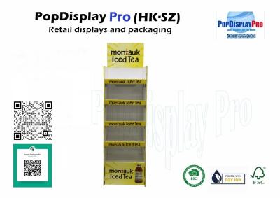 Китай Бумажная розничная торговля Картонный POS дисплей для напитков с мороженым чаем в розничной торговле Instore продается