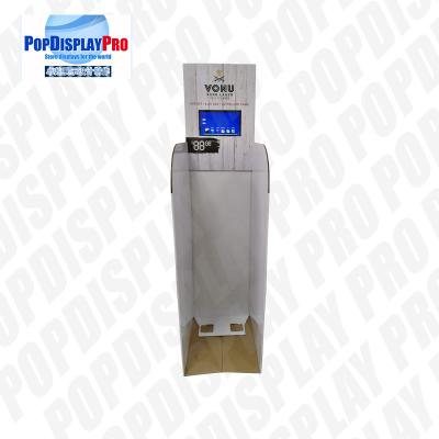 China Single Wall 32 ECT B Flute Paper Retail Dump Bins Cardboard For Promoting FUJI Purified Water for sale