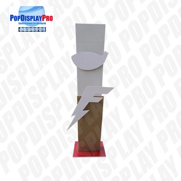 2*3D 로고를 가진 튼튼한 마분지 상점 Standee 전시 지면 서 있는 단위
