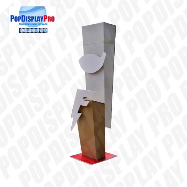 2*3D 로고를 가진 튼튼한 마분지 상점 Standee 전시 지면 서 있는 단위