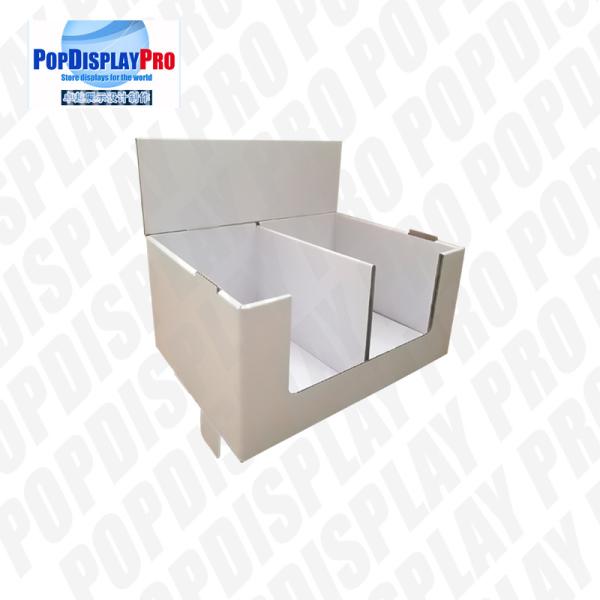 Store Seasonal 2-Tier Cardboard Quarter Pallet Display Stand To Promote Chocolates Snacks