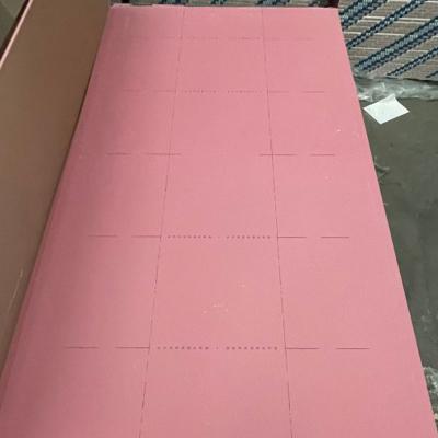 Cina Tavola di gesso ignifugo a 12 mm personalizzata per pannelli di muratura in colore rosa in vendita