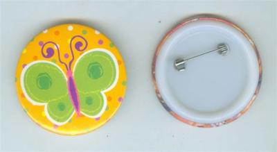 China tin badge in differnet shape with fashion color printing for promotion for sale