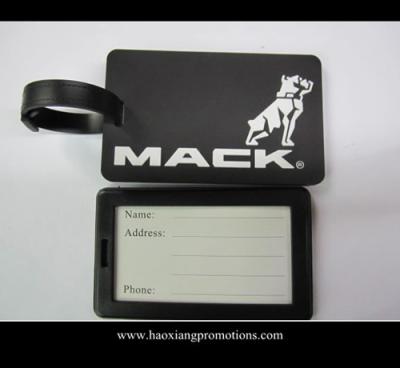 China Fashion promotion with customed plastic soft PVC Luggage Tag for sale