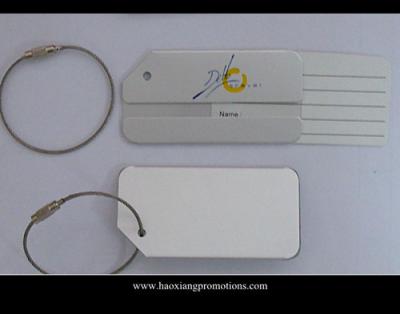 China metal luggage tag with custom logo for sale