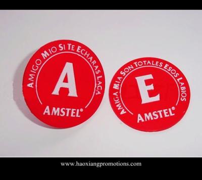China shaped Soft PVC rubber silicone coaster for sale