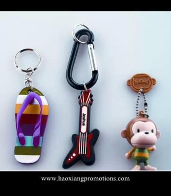 China high quality customized promotions gift 3D soft PVC keychains for sale