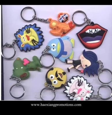 China Cartoon Design Cheap 3D Soft PVC Keychain for Promotional Merchandise for sale