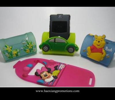 China Mobile phone gift advertising logo Can be customized Soft pvc mobile phone holder for sale