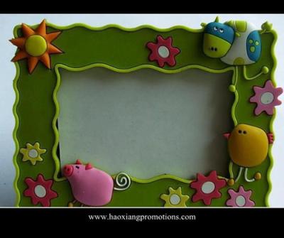 China Home decoration 2D lovely embossed soft pvc photo frame for sale
