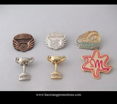 China soccer club metal lapel pins,basketball/football club pin badge for sale