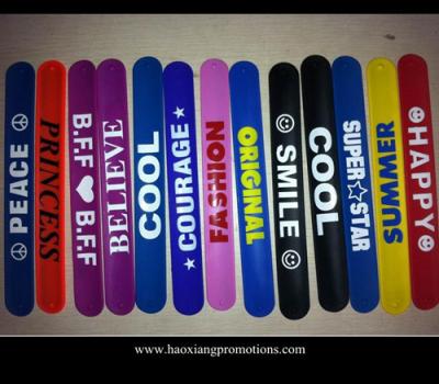 China Top Quality New Product Cheap Bulk Silicon Slap Wristband Made in China Supplier Free Samp for sale