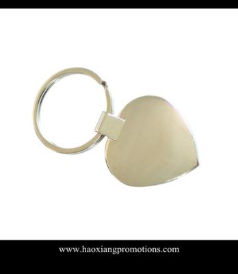 China heart shaped keychain wholesale blank metal keychains trade keychain for sale
