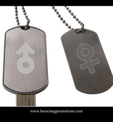 China Promotional Zinc Alloy Nickel Free Engraved Custom Dog tags with USB drive for sale