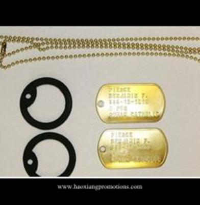 China any size Custom engraved name soldiers military tag stainless steel dog tags for sale