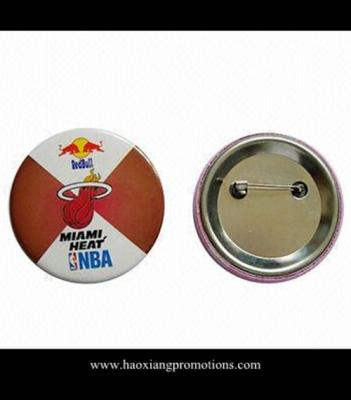 China OEM different size Tin badge Button Badge round shape square shape pin badge for sale