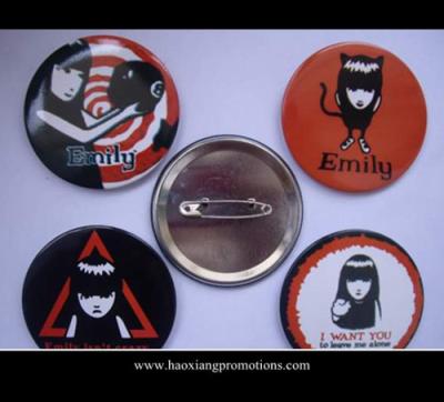 China hot sale lovely gif tsmall tin button badge, tin button badge for sale