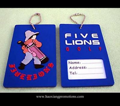 China fashion luggage FDA tag Promotion Eco-friendly custom wholesale Silicone luggage tag for sale