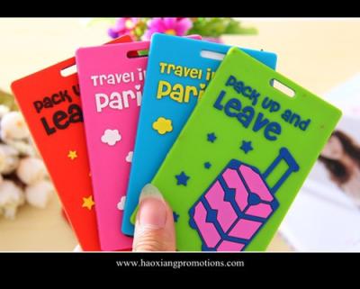 China Custom 3D soft silicone luggage tag/ rubber bag tag/ pvc luggage tag with your logo for sale