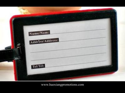 China Promotional custom logo bulk price PU leather luggage tag/Custom Pvc Luggage tag for sale