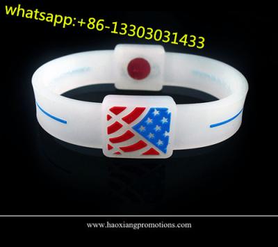 China Custom Made Silicone wristband/Bracelet in Any Color and Size for sale