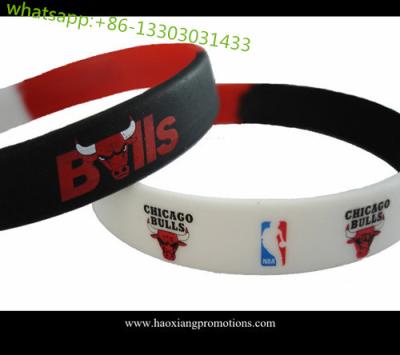 China OEM design all kinds of energy power bangle silicone bracelet,NBA silicone wristband for sale