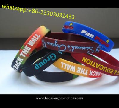 China Hot Selling promotion Colorful fashion custom silicone wristband,silicone wristbands for sale
