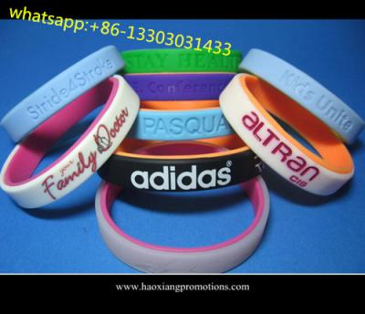 China Custom Promotional Wrist Band,Adjustable Silicon Wristband,Promotional Silicone band for sale