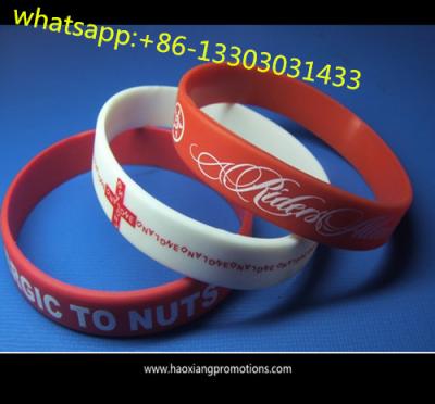 China Christmas gift custom silicone wristband / bracelet / rubber band for kids for sale