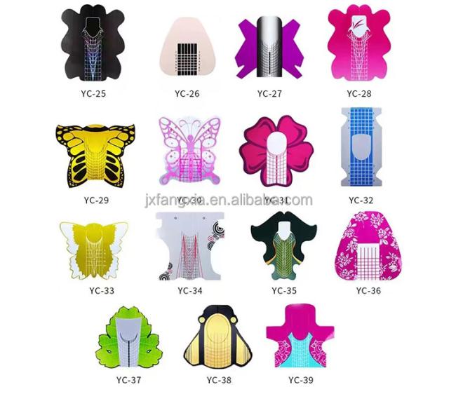 Private Label Best Selling Nail Form Style Butterfly Builder Extension Nail Art Form