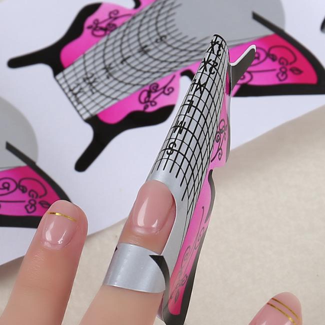 Private Label Best Selling Nail Form Style Butterfly Builder Extension Nail Art Form