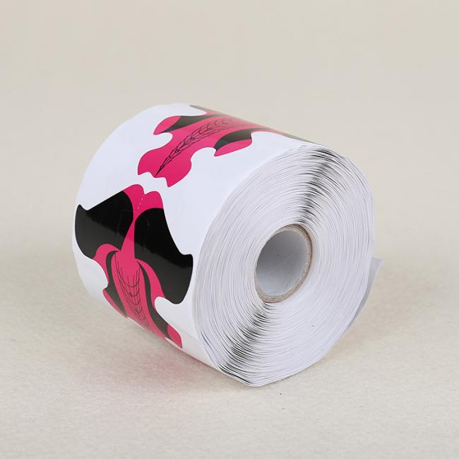 Private Label 300 Pieces Nail Art Form Holographic Extension Thick Papers Dual Nail Sculpture Forms