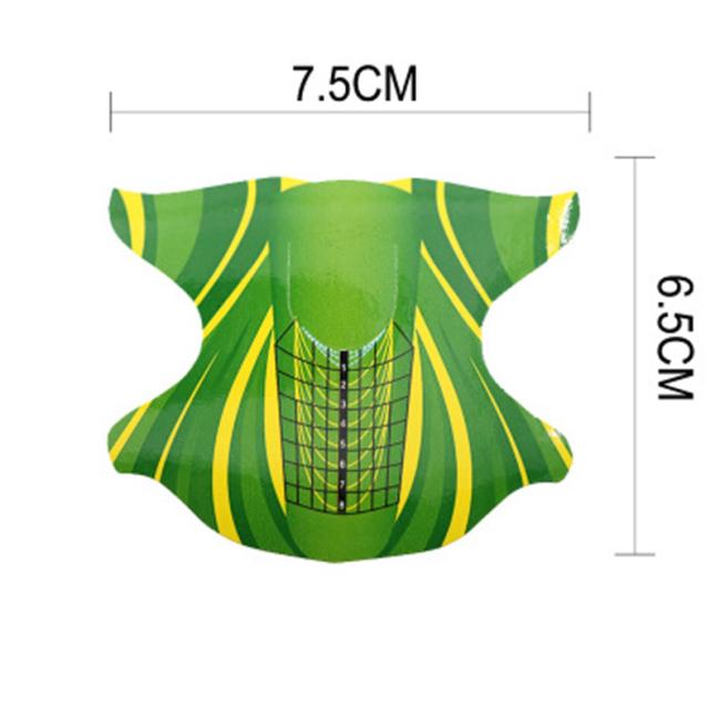 2019 New Acrylic UV Gel Nail Tip Extension Nail Art Tool 50pcs Square Shape Adhesive Nail Form Roll