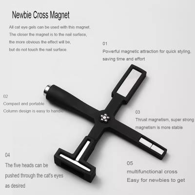 China Strong 5 in 1 Cat Eye Magnet for Nail Polish Double Head Magnetic Stick 10.9X10.2cm for sale