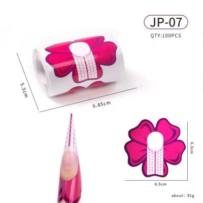 China UV Gel Butterfly Nail Tip Extension Form 100 Pcs/Pack Paper Trays featuring Custom Logo for sale