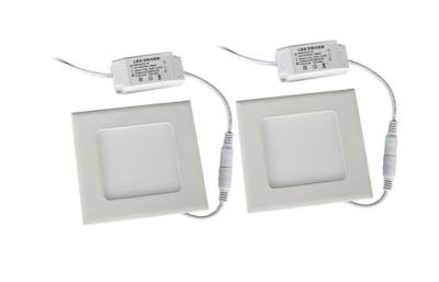 China High Efficiency Square Indoor 18W Emergency LED Panel Light 240x240mm 100Lm/W for sale
