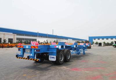 Cina Piccolo rimorchio a base piatta commerciale 35 tonnellate del porto di telaio dell'iarda per il trasporto del contenitore in vendita