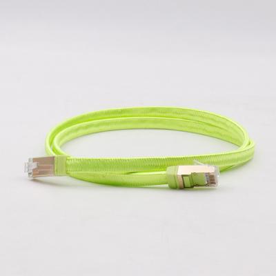Cina Green Flat Cat 7 Ethernet Patch Cable Sftp 10gbit/S 600mhz 1m-10m in vendita