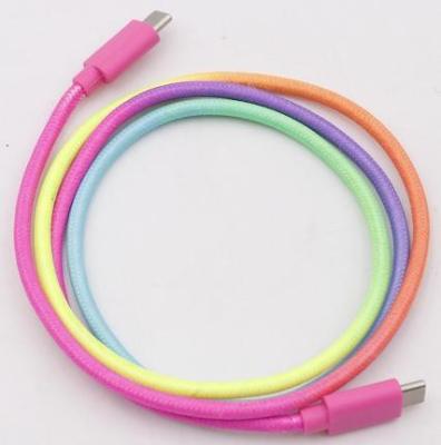 Cina Rainbow Wire intessuto USB Cable per cellulari USB 2.0 Cable di ricarica 480Mbps in vendita