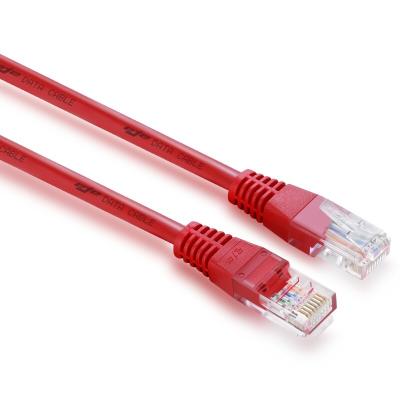 Cina Conductor di rame Cat5E Ethernet Patch Cable 30V Rosso Con connettore dorato in vendita