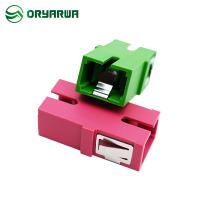 China FTTH FTTB Flangeless SC APC Simplex Adapter Fiber Optic Multimode One Piece Type for sale