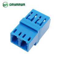 China Blue RJ45 Duplex LC Fiber Optic Adapter Welded Type for sale