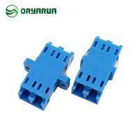 China Flangeless Duplex LC Optical Fiber Adapter Welded Shape With Window for sale