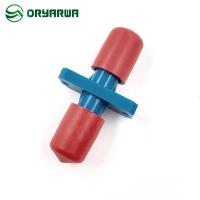 China ODM Plastic Housing ST Fiber Optic Coupler Types Simplex Red Dust Cap for sale