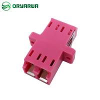 China Green Ope Shape LC APC Duplex Adapter Single Mode With Shutter for sale