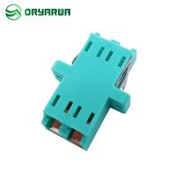 China Green Ope Shape LC APC Duplex Adapter Single Mode With Shutter for sale