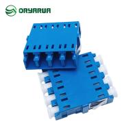 China Flangeless LC Quad Fiber Optic Adapter Integrated Type for sale